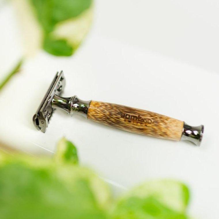 Bamboo Stainless Safety Razor | The Vintage Flip