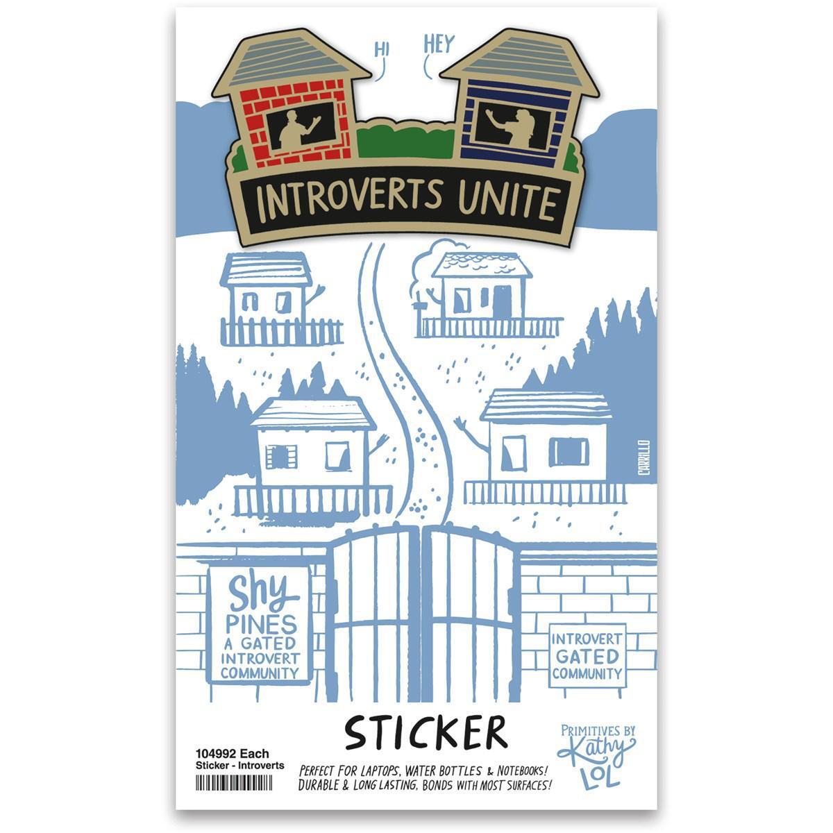 Introverts Unite Sticker | The Vintage Flip