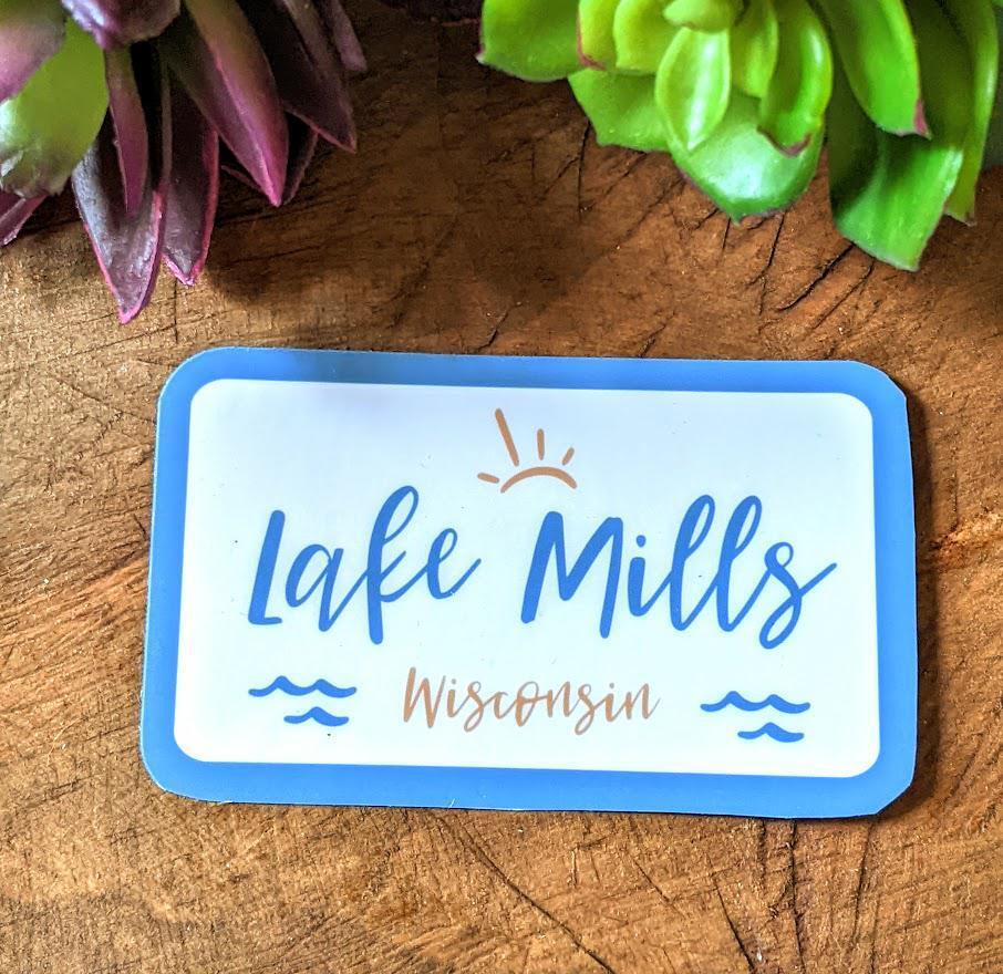 Lake Mills Sticker | The Vintage Flip